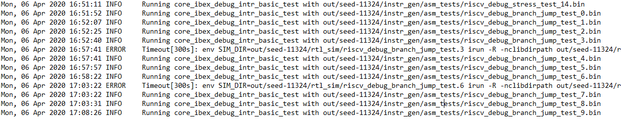 [DV] Run a full regression with failed cases returned · Issue #769 · lowRISC/ibex · GitHub