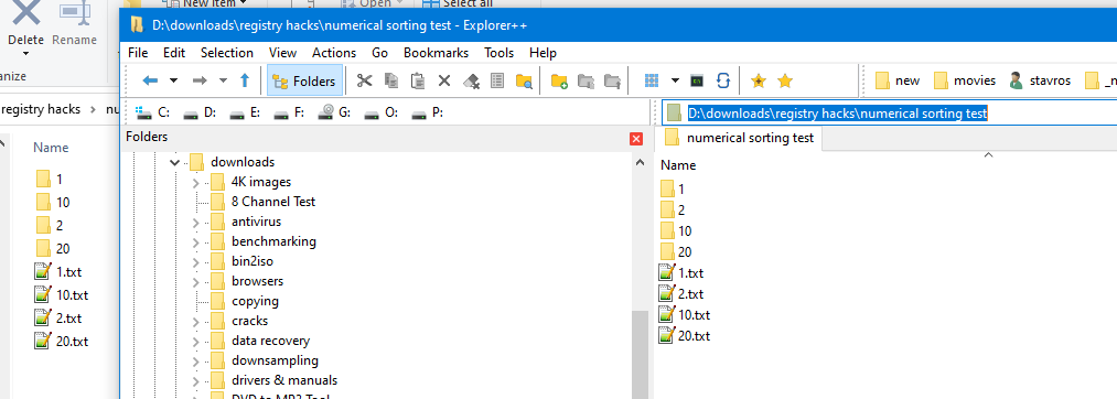 Explorer++ doesn't respect the regkey for Disabling NumericalSorting in Explorer · Issue #301 ...