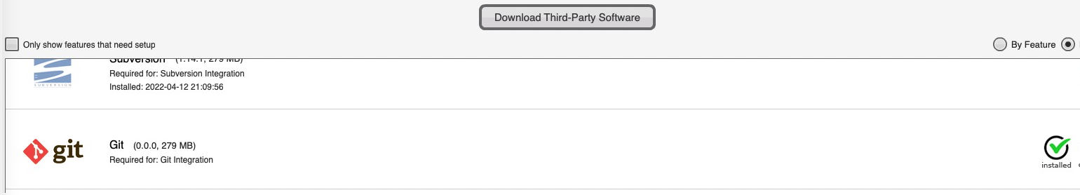 Getting Started Dialog Shows Git Installed When About Does Not · Issue 1155 · Moonshine Ide