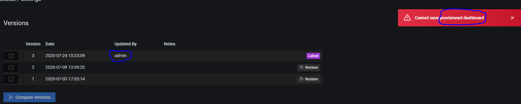 provisioned dashboard can be modify by API · Issue #26620 · grafana/grafana · GitHub
