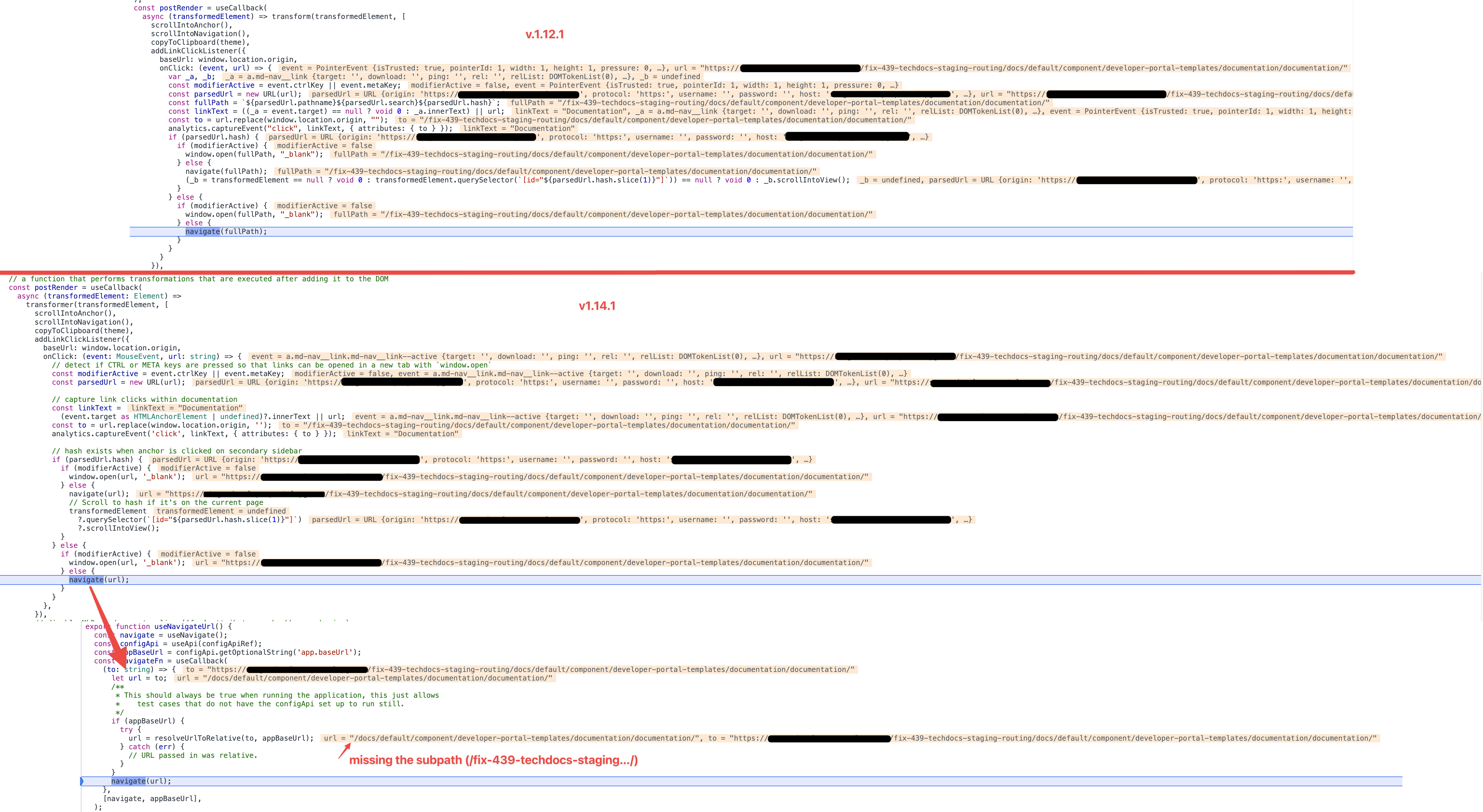 🐛 Bug Report: TechDocs navigation does not work if Backstage is not in domain root · Issue ...
