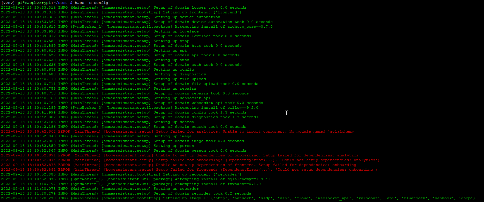 First Boot On 2022 9 Fails To Load Frontend · Issue 77984 · Home Assistant Core · Github