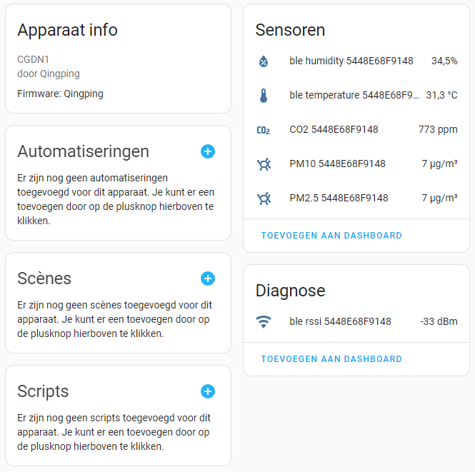 [New Sensor]: add another Qingping CGDN1 · Issue #1170 · custom-components/ble_monitor · GitHub