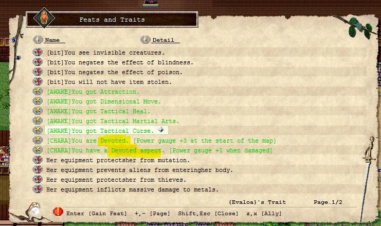 (non-Custom) Spiritium's CHARA secondary feat displaying primary CHARA feat instead, in English ...