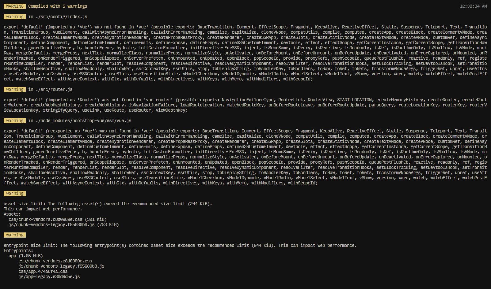 Compiled With 5 Warnings · Issue 149 · Vuedominicanadominicanwhocodes 