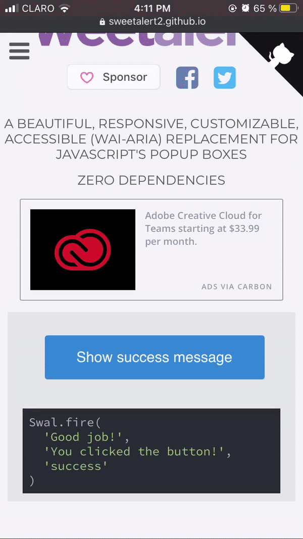 [Bounty 💰] The success icon animation is broken in iOS · Issue #2070 ...