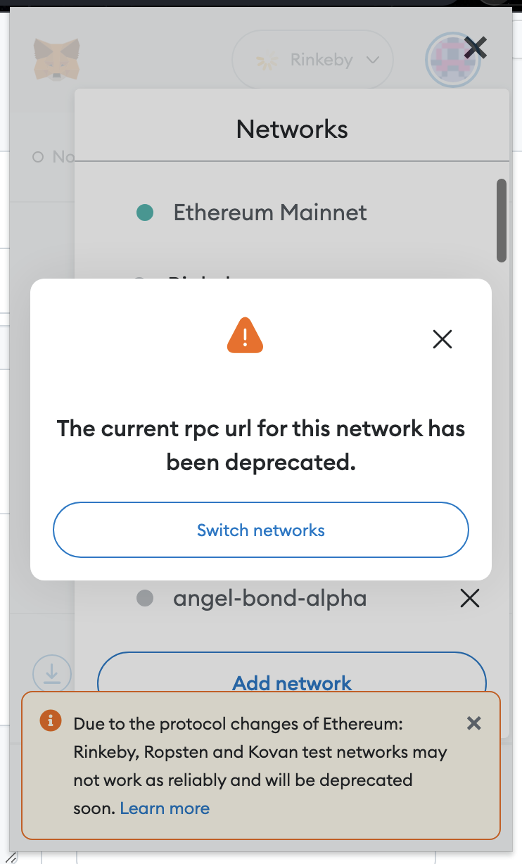 [Bug]: Unable to close network switch prompt after selecting invalid network · Issue #19564 ...