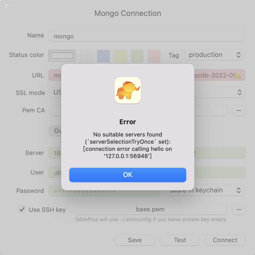 Could not connect to Mongo Serverless · Issue #2525 · TablePlus/TablePlus · GitHub