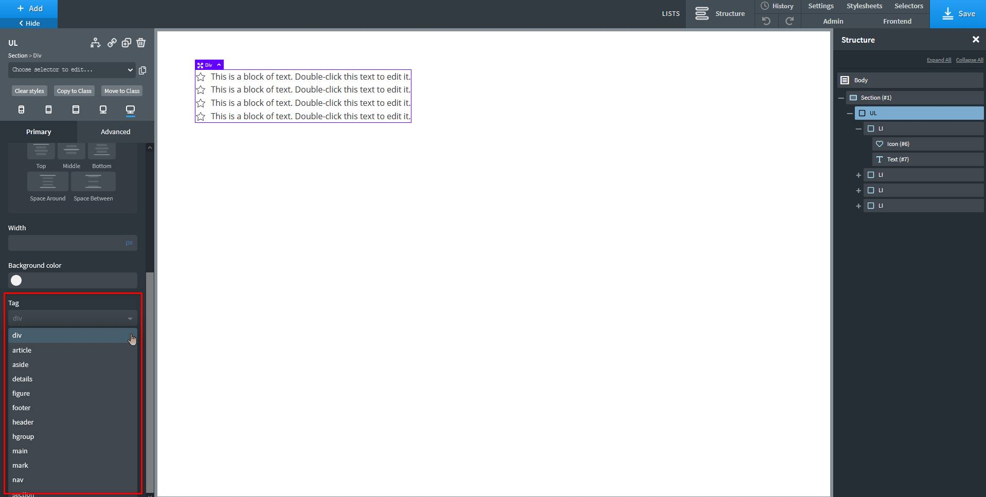 DONE: Adding Custom Tags · Issue #1968 · soflyy/oxygen-bugs-and-features · GitHub