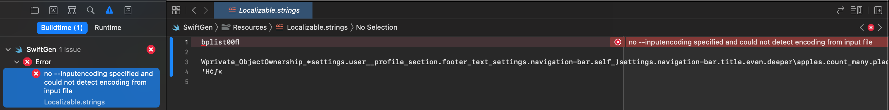Playground won't live-view; error "no --inputencoding specified and could not detect encoding ...