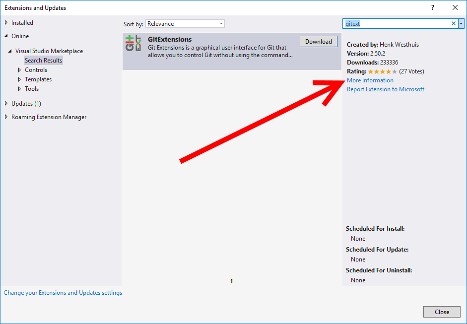 Items in Visual Studio "GitExt" menu have no effect · Issue #4708 · gitextensions/gitextensions ...