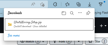 Virus Detected · Issue #1 · bmmlms/whatsmissing · GitHub
