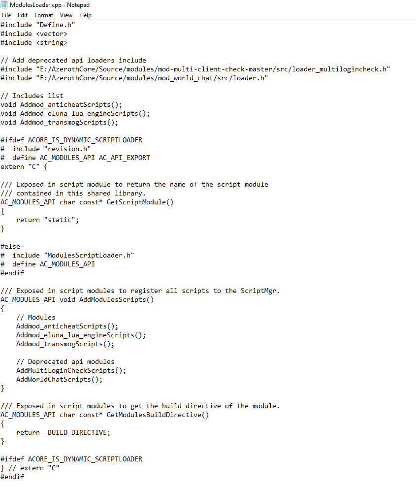 Module not added to build · Issue #70 · azerothcore/mod-transmog · GitHub