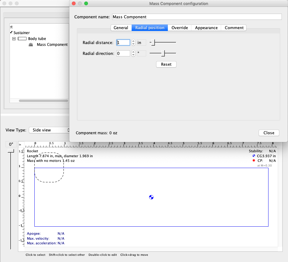 Mass component radial displacement not shown in 3D view · Issue #859 · openrocket/openrocket ...