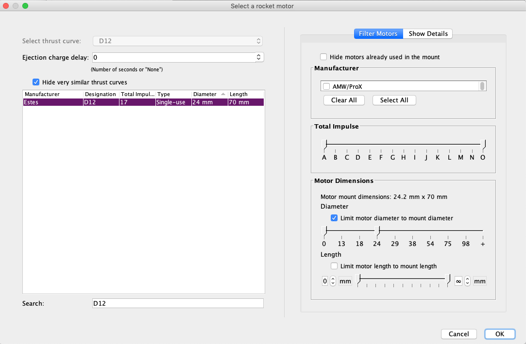 Motor selection dialog responsive layout issues · Issue #926 · openrocket/openrocket · GitHub