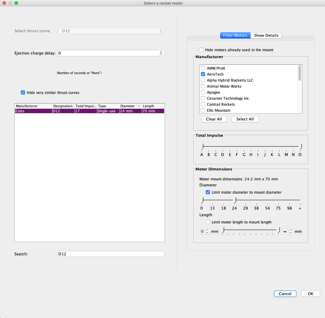 Motor selection dialog responsive layout issues · Issue #926 · openrocket/openrocket · GitHub