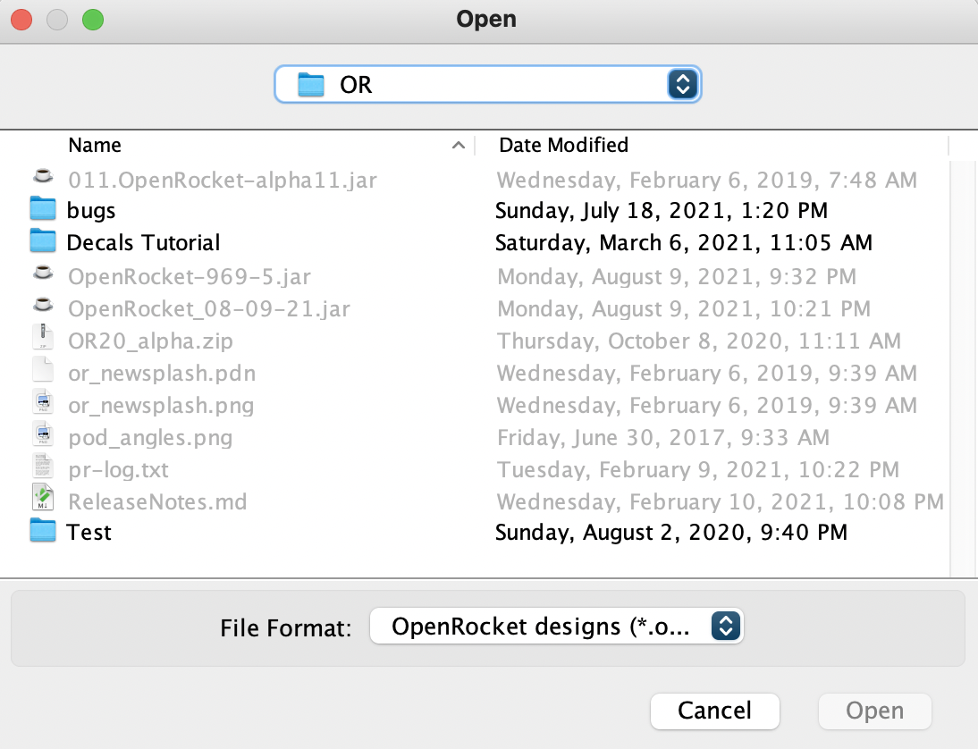 Feature request: better file dialog on Mac · Issue #996 · openrocket/openrocket · GitHub