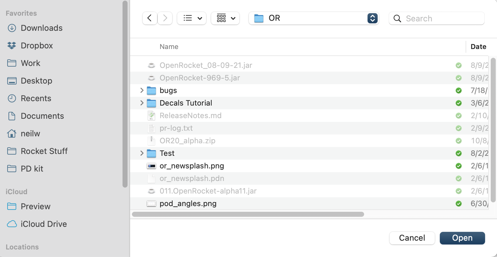 Feature request: better file dialog on Mac · Issue #996 · openrocket/openrocket · GitHub