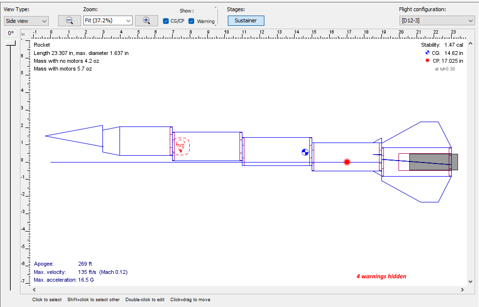 Too many warnings displayed in rocket figure · Issue #1999 · openrocket/openrocket · GitHub