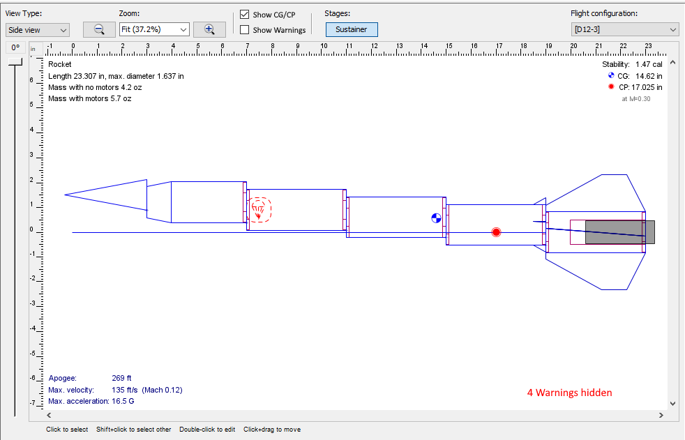 Too many warnings displayed in rocket figure · Issue #1999 · openrocket/openrocket · GitHub