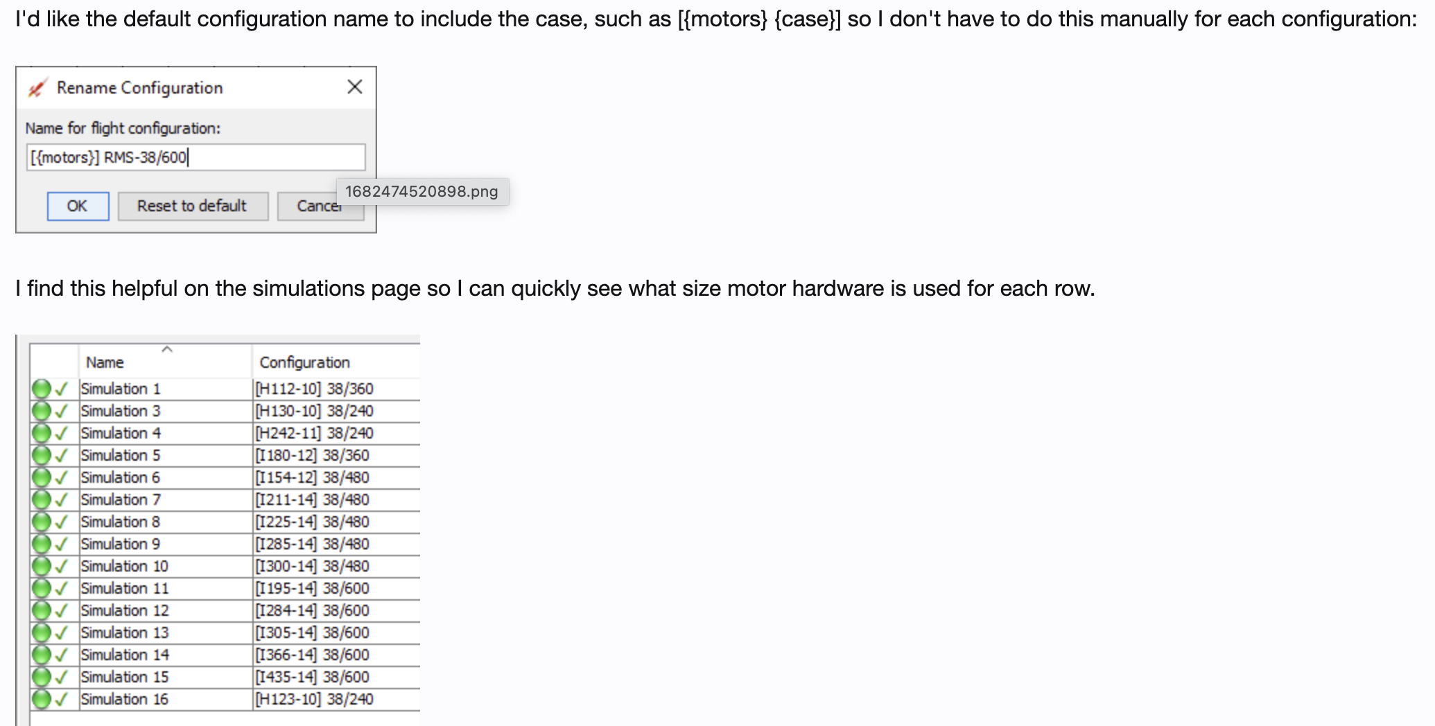 Add "Case" option to default motor config name · Issue #2204 · openrocket/openrocket · GitHub
