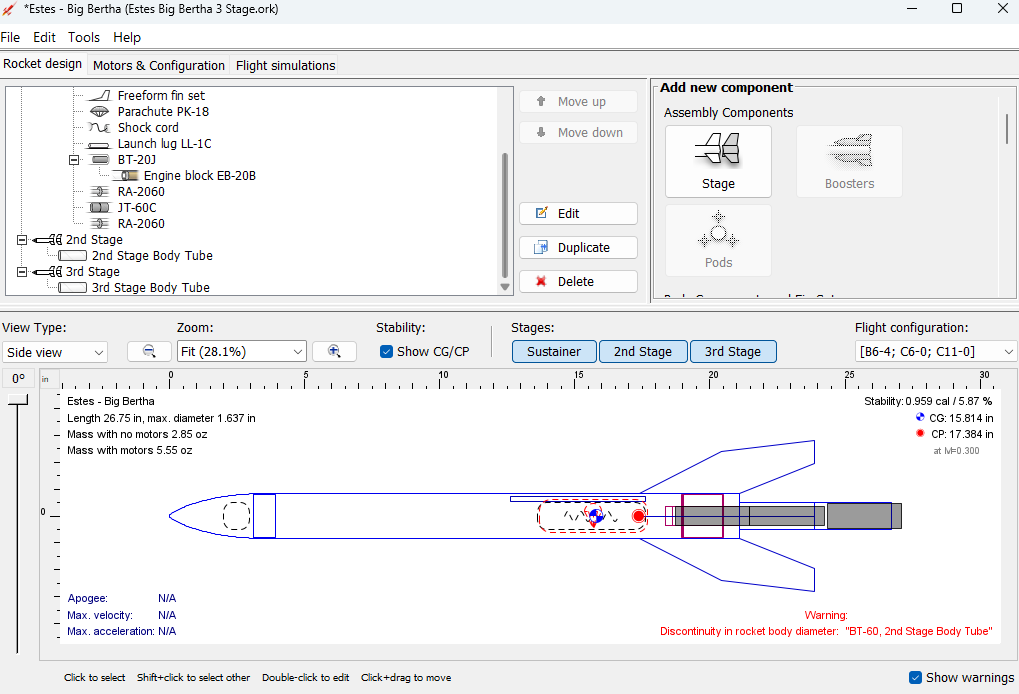 Strange errors trying to plot this design · Issue #2404 · openrocket/openrocket · GitHub