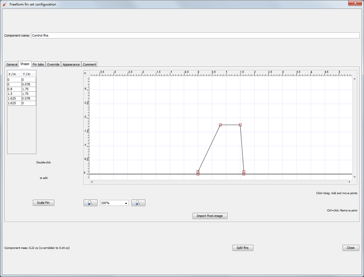 Freeform fin editor improvements · Issue #419 · openrocket/openrocket · GitHub
