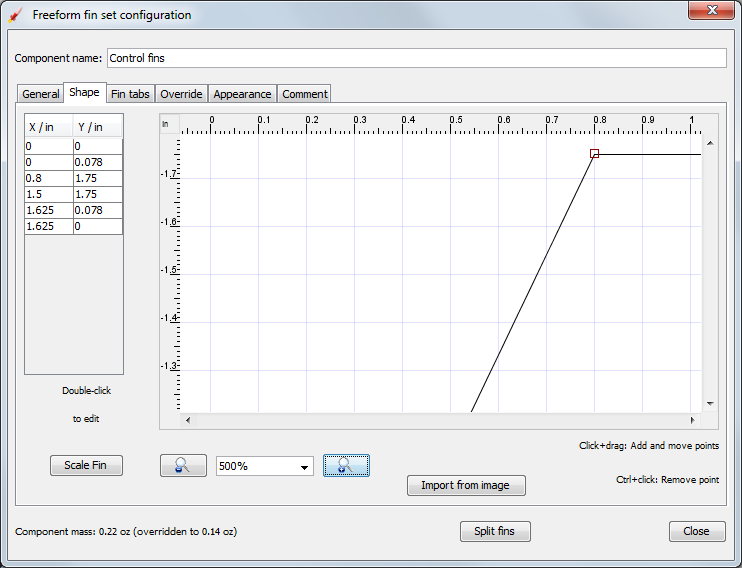 Freeform fin editor improvements · Issue #419 · openrocket/openrocket · GitHub