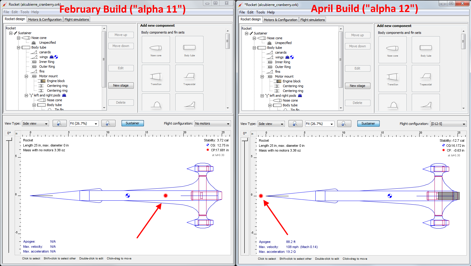 CP calculation broken in alpha12 · Issue #538 · openrocket/openrocket · GitHub