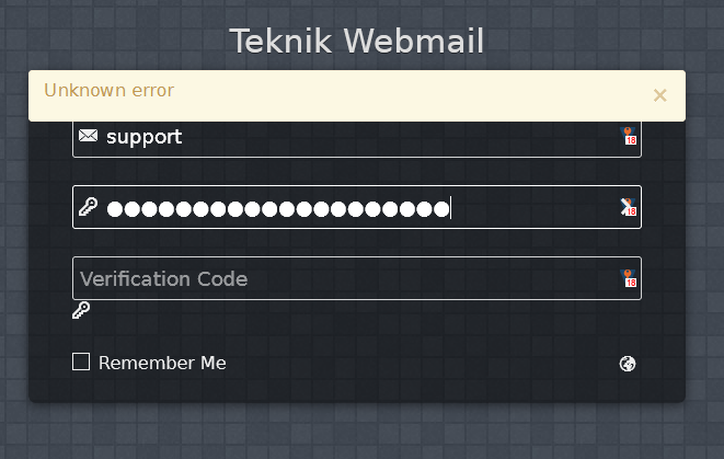 Unable to Login. 'Unknown Error' · Issue #168 · the-djmaze/snappymail · GitHub