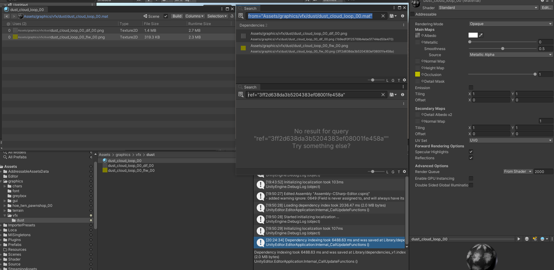 "Used by" dependencies not found correctly for textures used by materials · Issue #8 · Unity ...