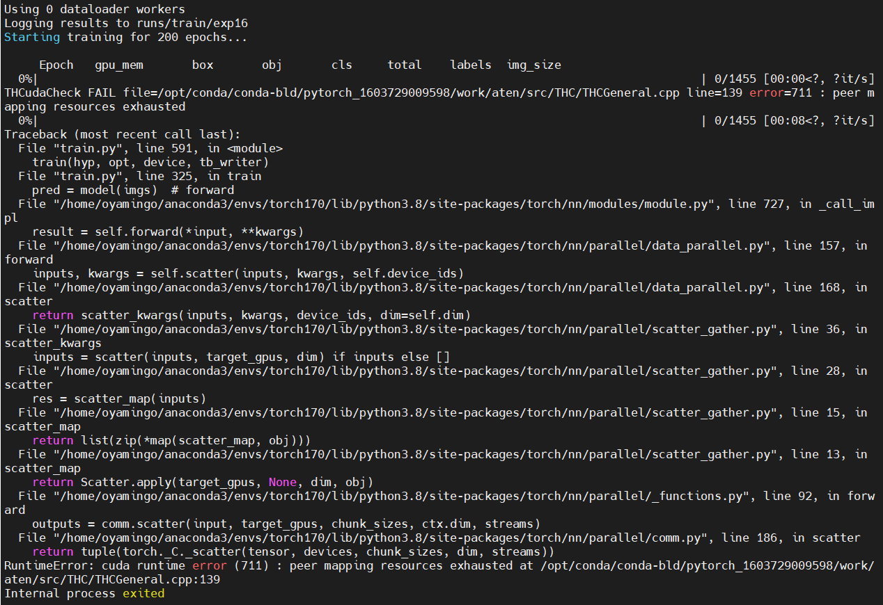 When training with Linux, a deadlock occurs at the first epoch and no ...