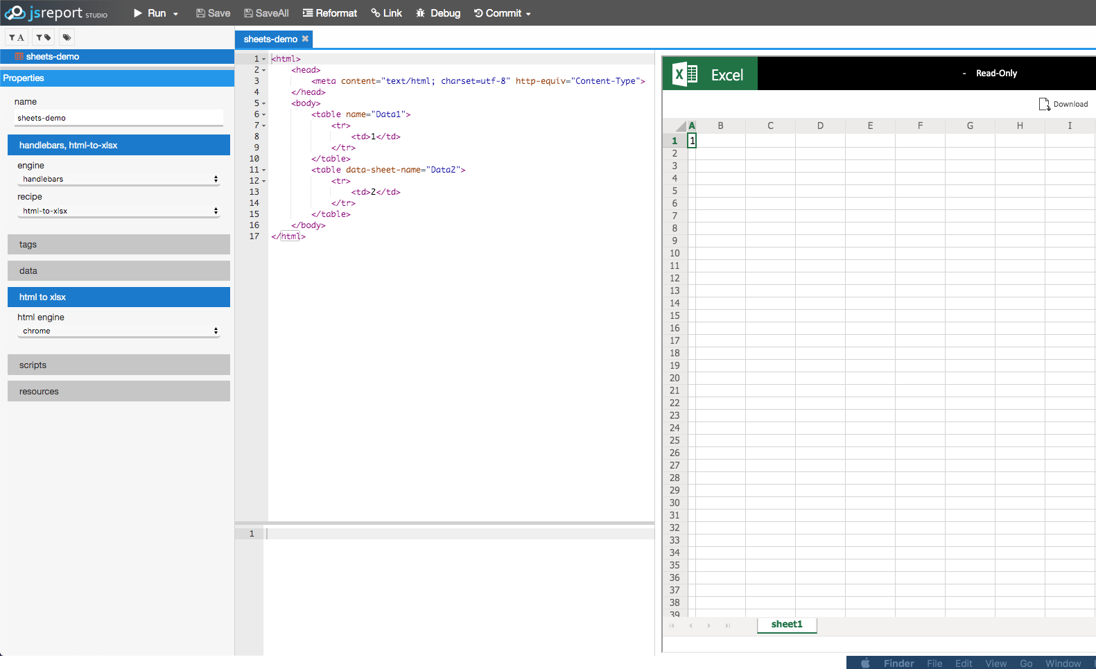 Converting html to xlsx with sheets · Issue #651 · jsreport/jsreport · GitHub