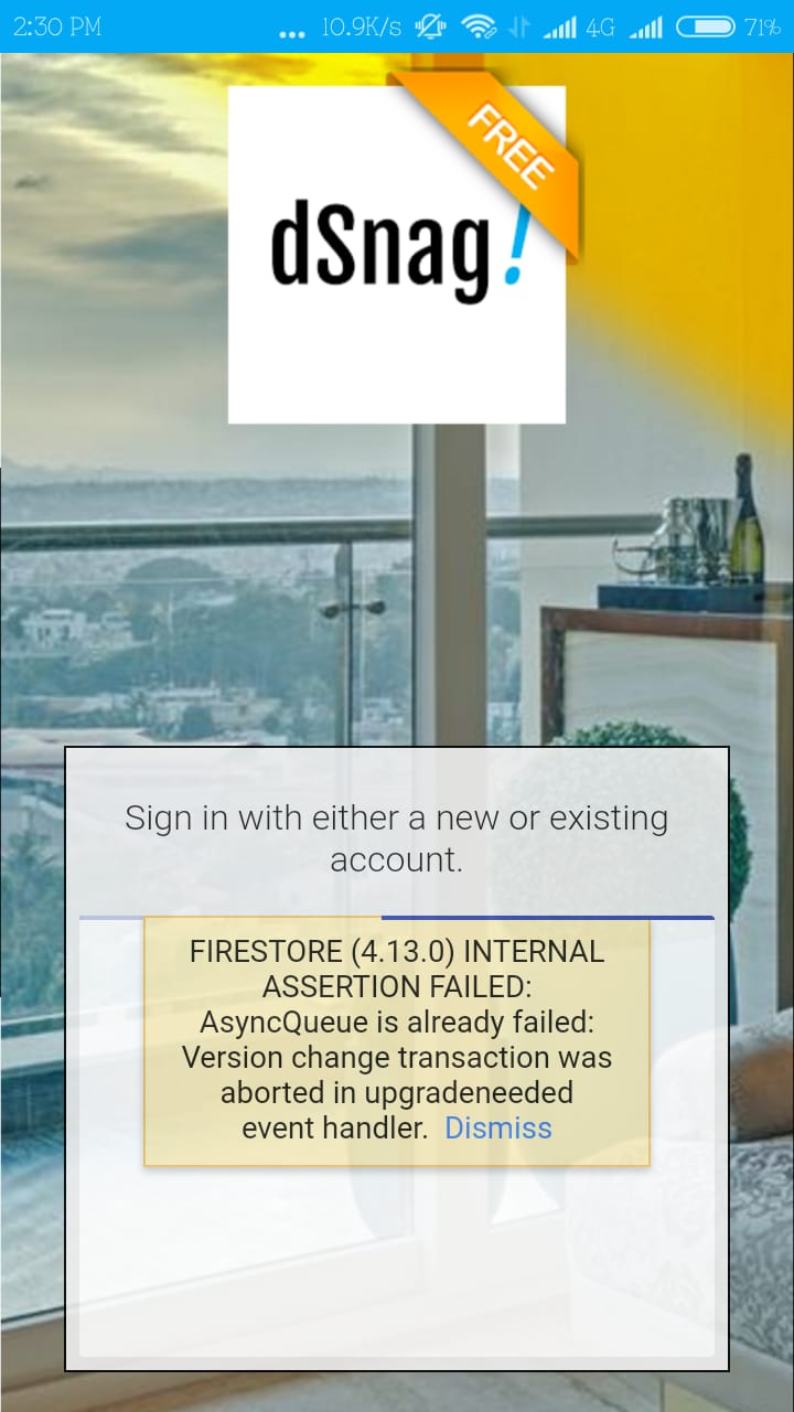 Firebase Error There Is Another Tab Opened With Offline Persistence Enabled In Cordova App