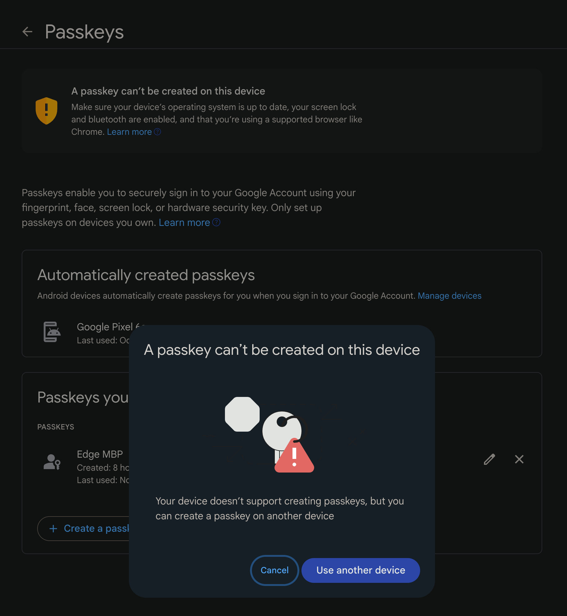 Passkeys · Issue #290 · Alex313031/thorium · GitHub
