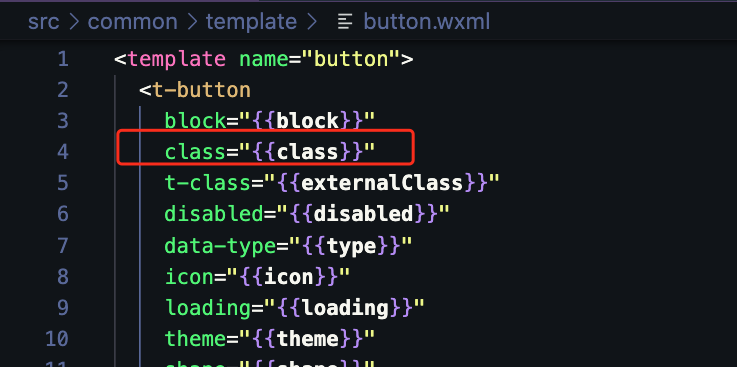 [template/button] 在 template 上设置 class 不生效 · Issue #513 · Tencent/tdesign-miniprogram · GitHub