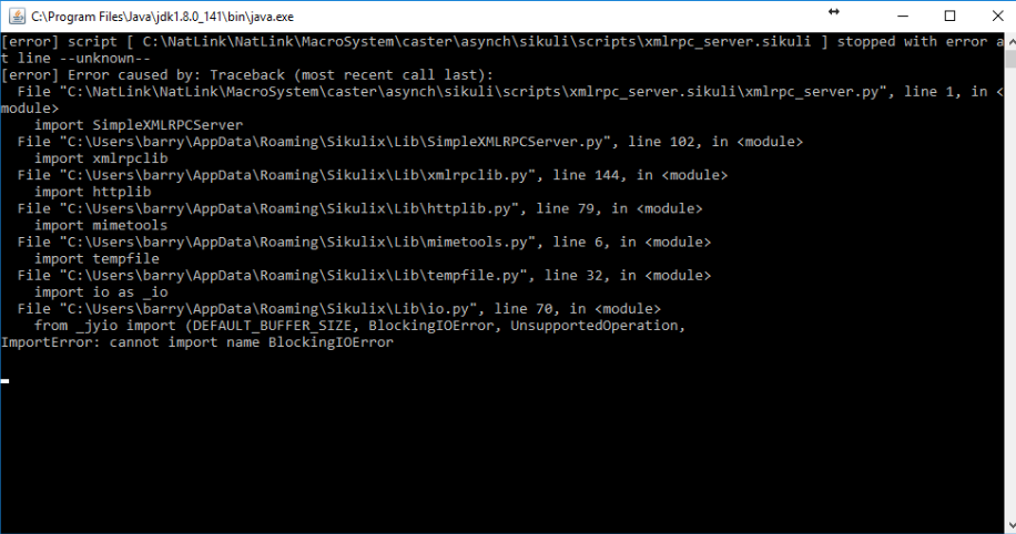 Sikuli setup error · Issue #185 · dictation-toolbox/Caster · GitHub