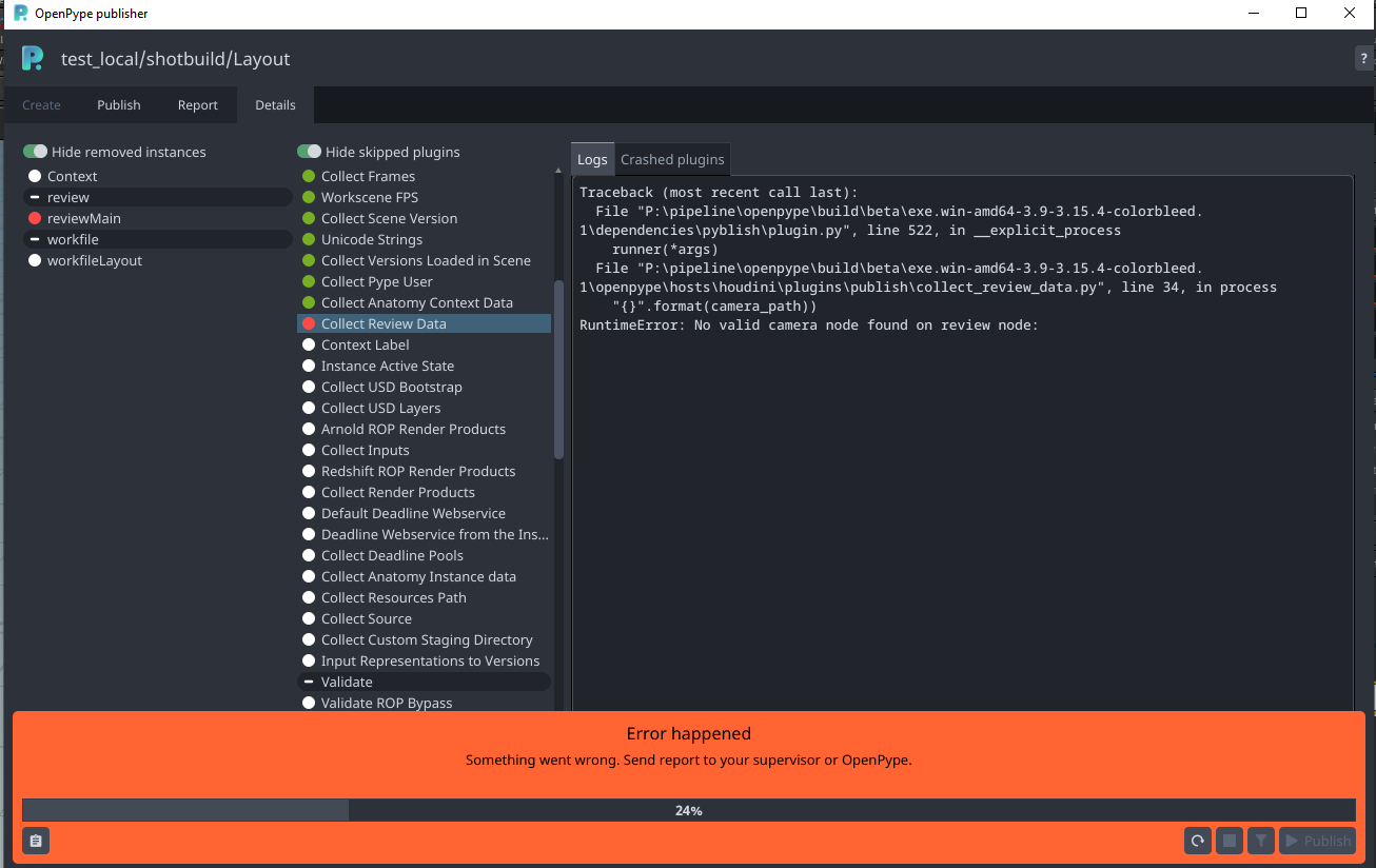Bug Houdini Review Instance Without Valid Camera Errors On Collect Review Data · Issue 4869