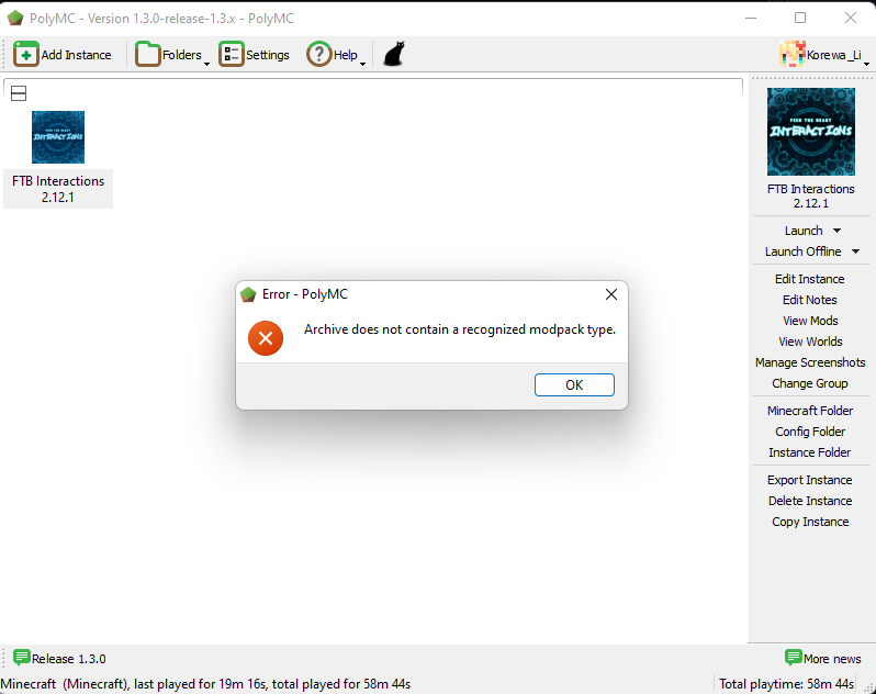 Issue with import zip pack · Issue #670 · PolyMC/PolyMC · GitHub
