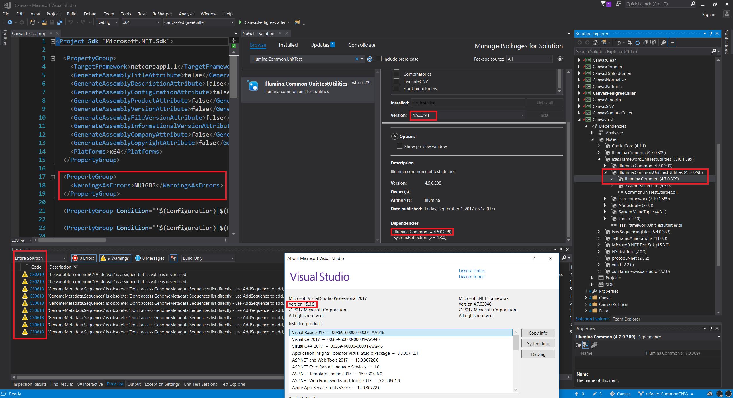 .net core behavior in vs2017? - VS2015 package restore does not update ...
