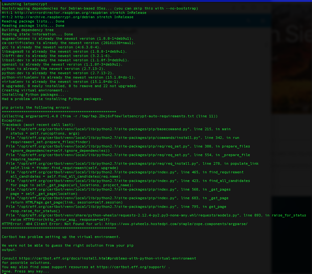 LetsEncrypt failing with zope.components/argparse/ 404 not found · Issue #319 · nextcloud ...