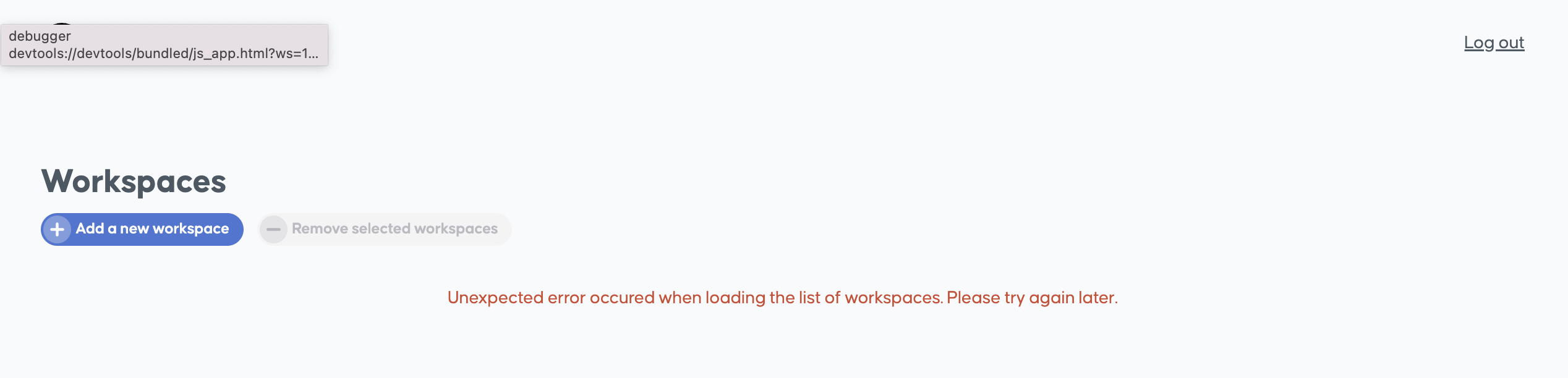 "Unexpected error occured when loading the list of workspaces" in Cloud · Issue #7757 · enso-org ...