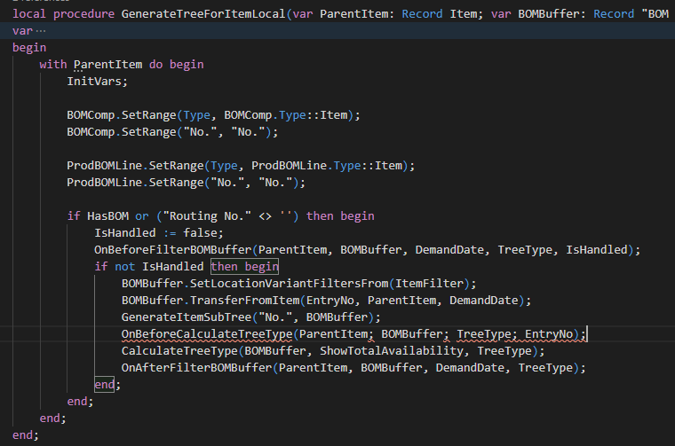 [Event Request] Codeunit 5870 Calculate BOM Tree · Issue #13730 · microsoft/ALAppExtensions · GitHub