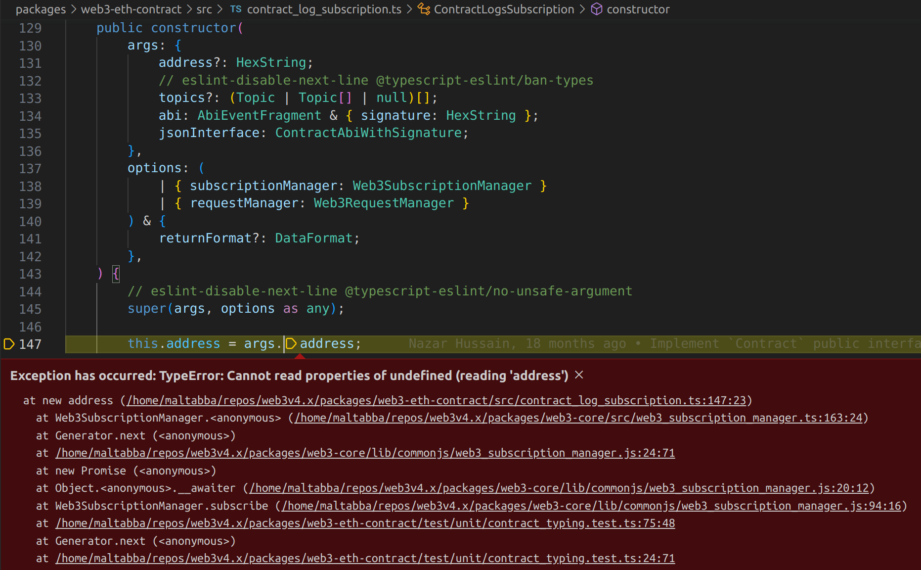 Issues in Contract subscriptions · Issue #6288 · web3/web3.js · GitHub