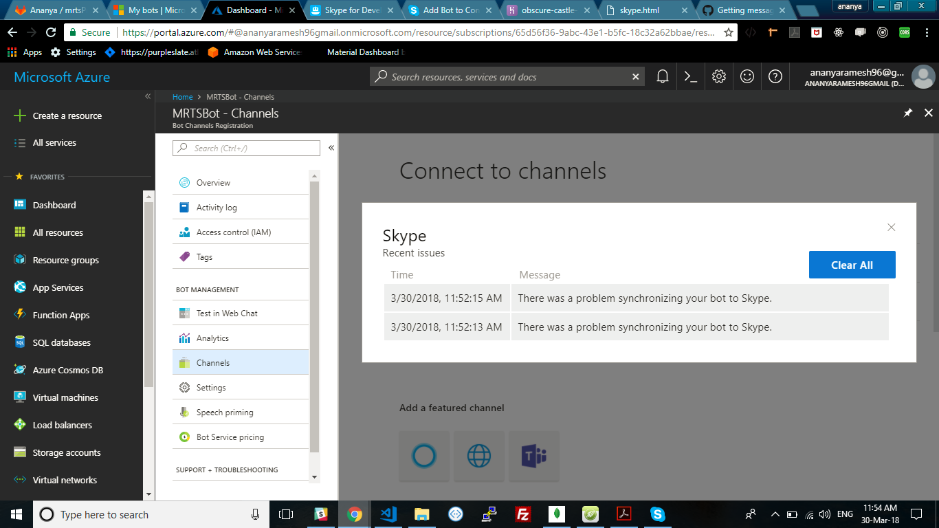 [Skype] Throws synchronization error in skype channel · Issue #4394 · microsoft/botframework-sdk ...
