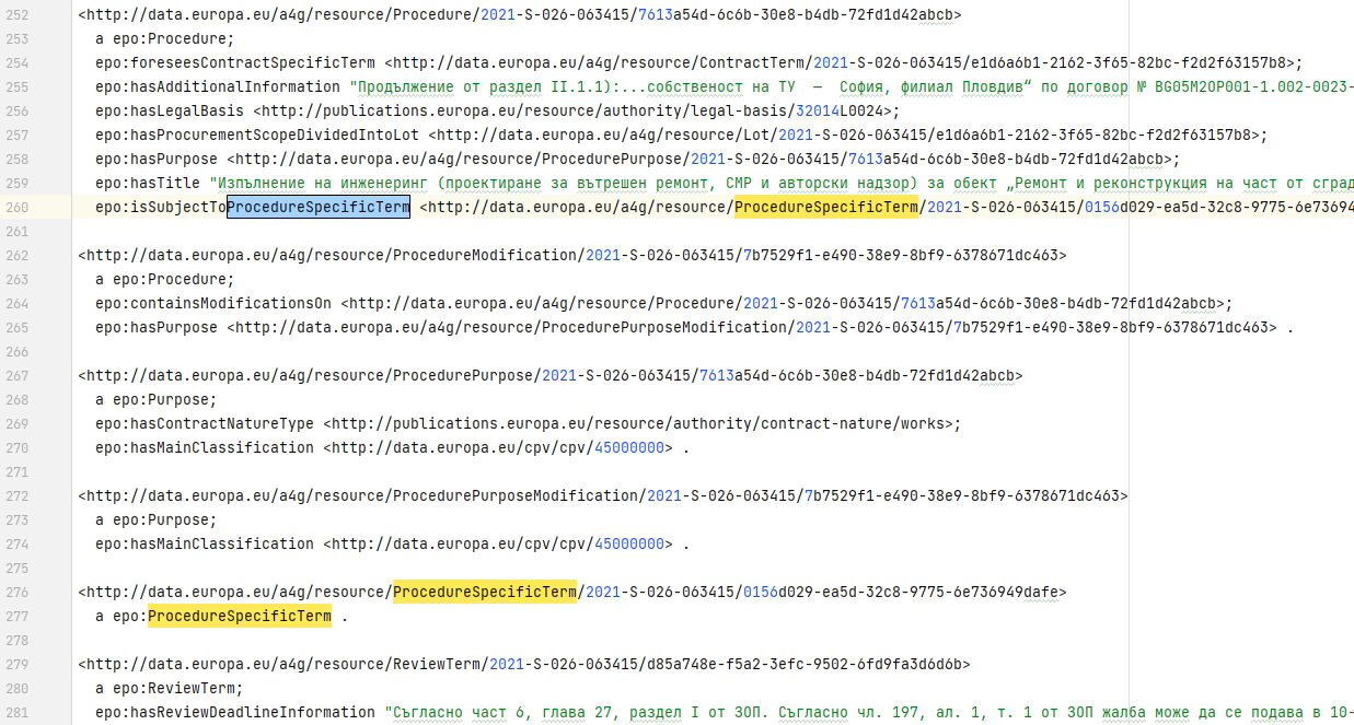 When should we instantiate epo:ProcedureSpecificTerm? · Issue #332 · OP-TED/ted-rdf-mapping · GitHub