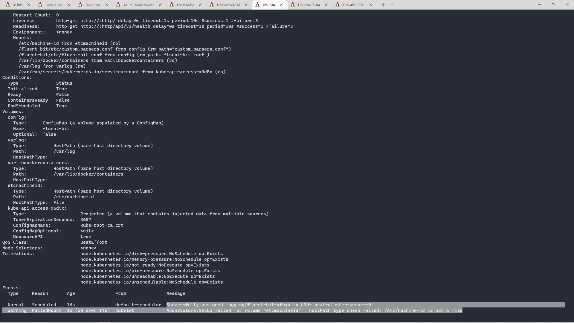 MountVolume.SetUp failed for volume "etcmachineid" : hostPath type check failed: /etc/machine-id ...