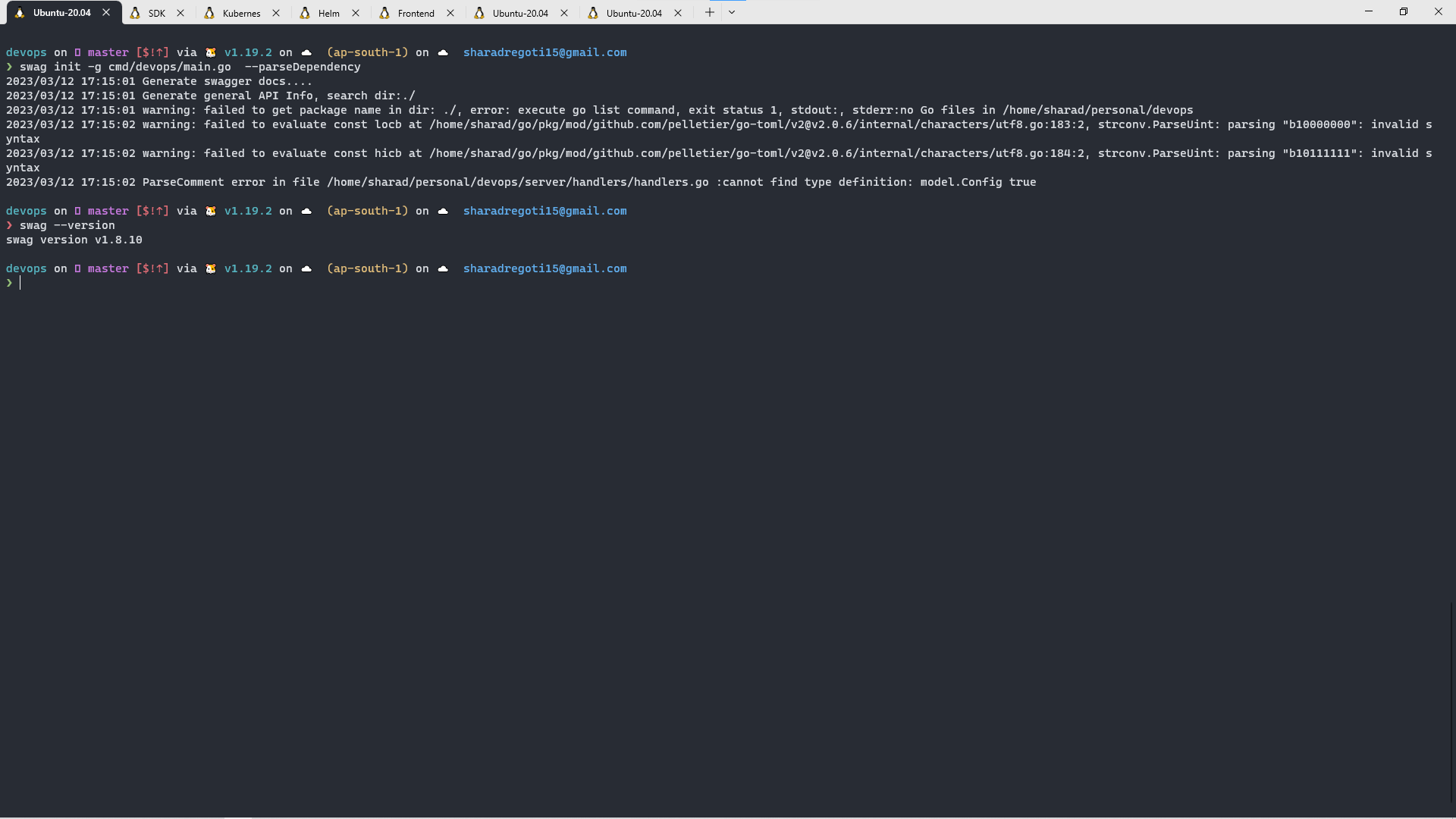 cannot find type definition: model.Config true · Issue #1500 · swaggo/swag · GitHub