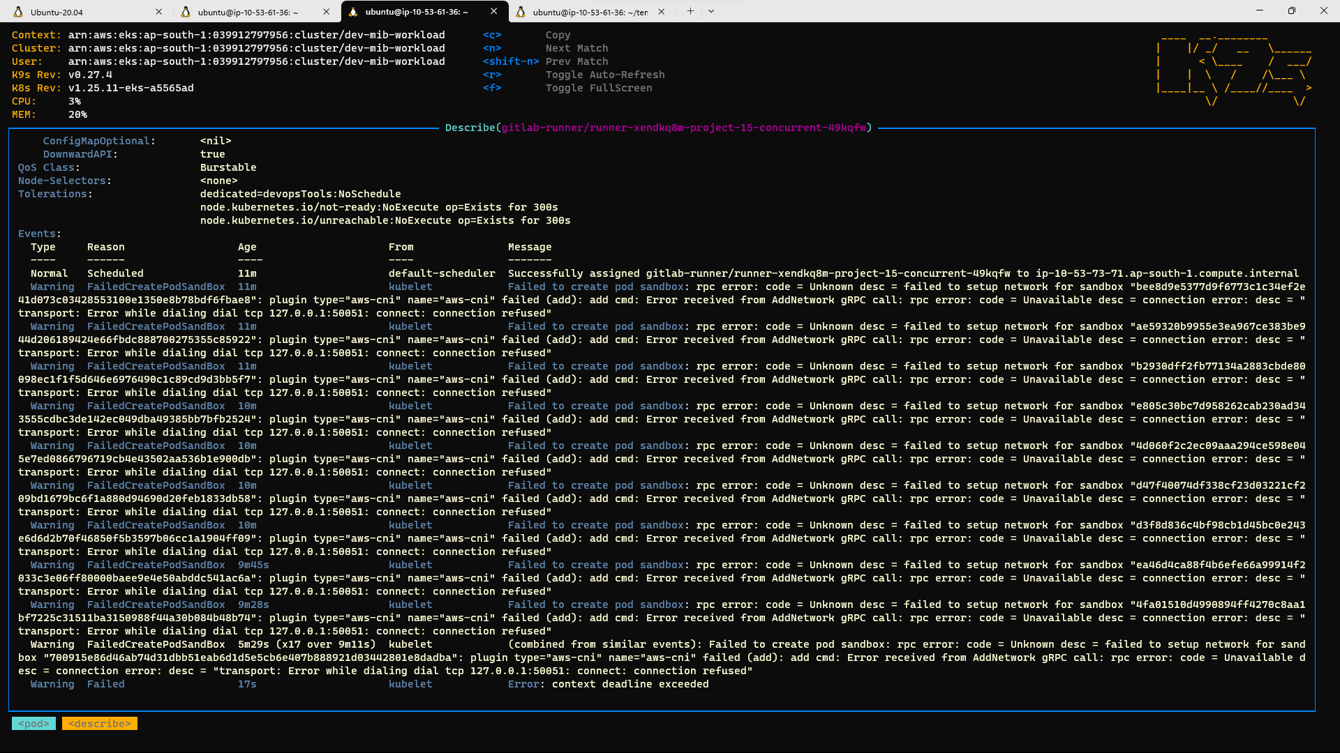aws-cni pod can get stuck in RUNNING state · Issue #2485 · aws/amazon-vpc-cni-k8s · GitHub
