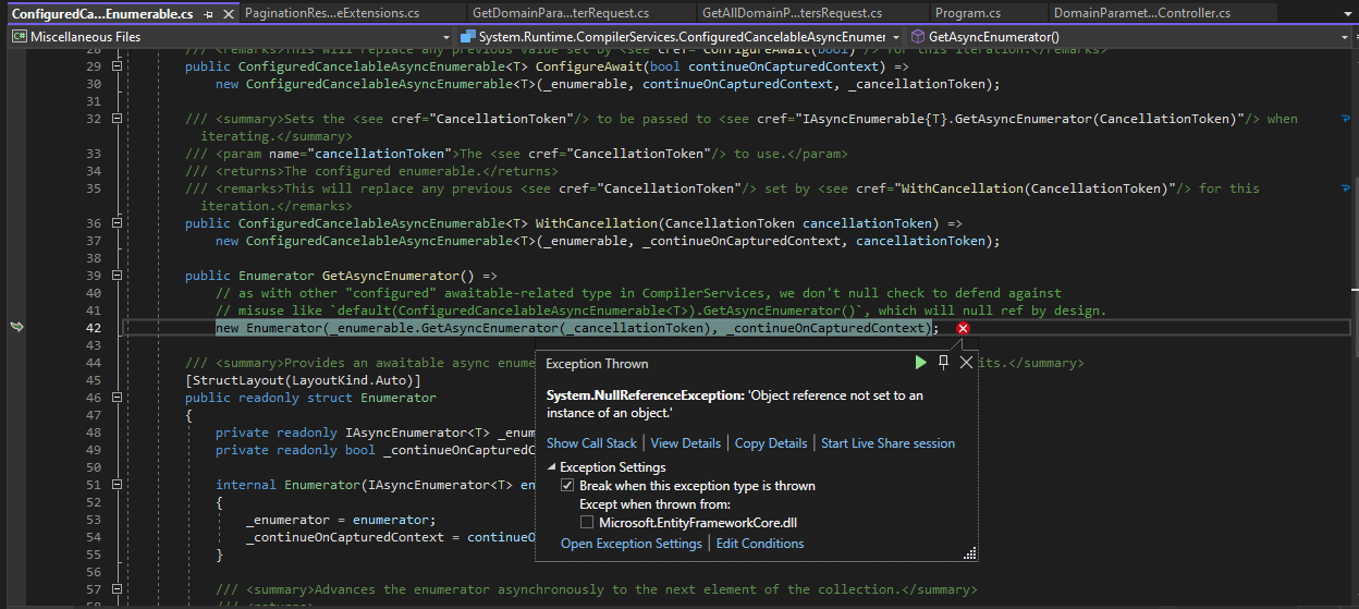 Repository can be injected but when call any method, get object reference error · Issue #31211 ...
